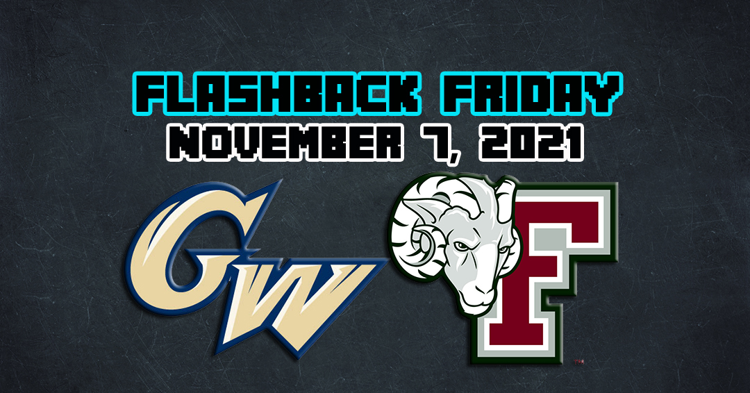 Flashback Friday George Washington University Vs Fordham University November 7 2021